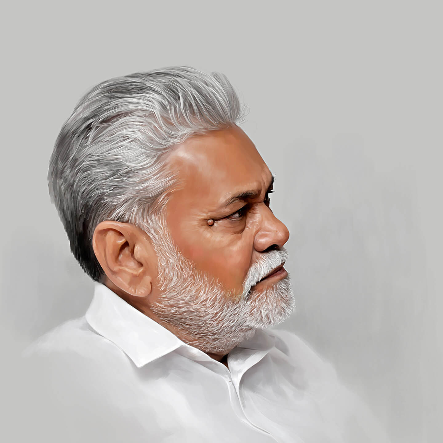 Mr. Purushottam Rupala Portrait Painting by Oilpixel