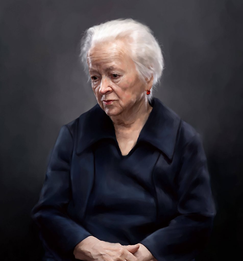 Self Portrait Painting of an Old Lady | Oilpixel - A Digital Portrait ...