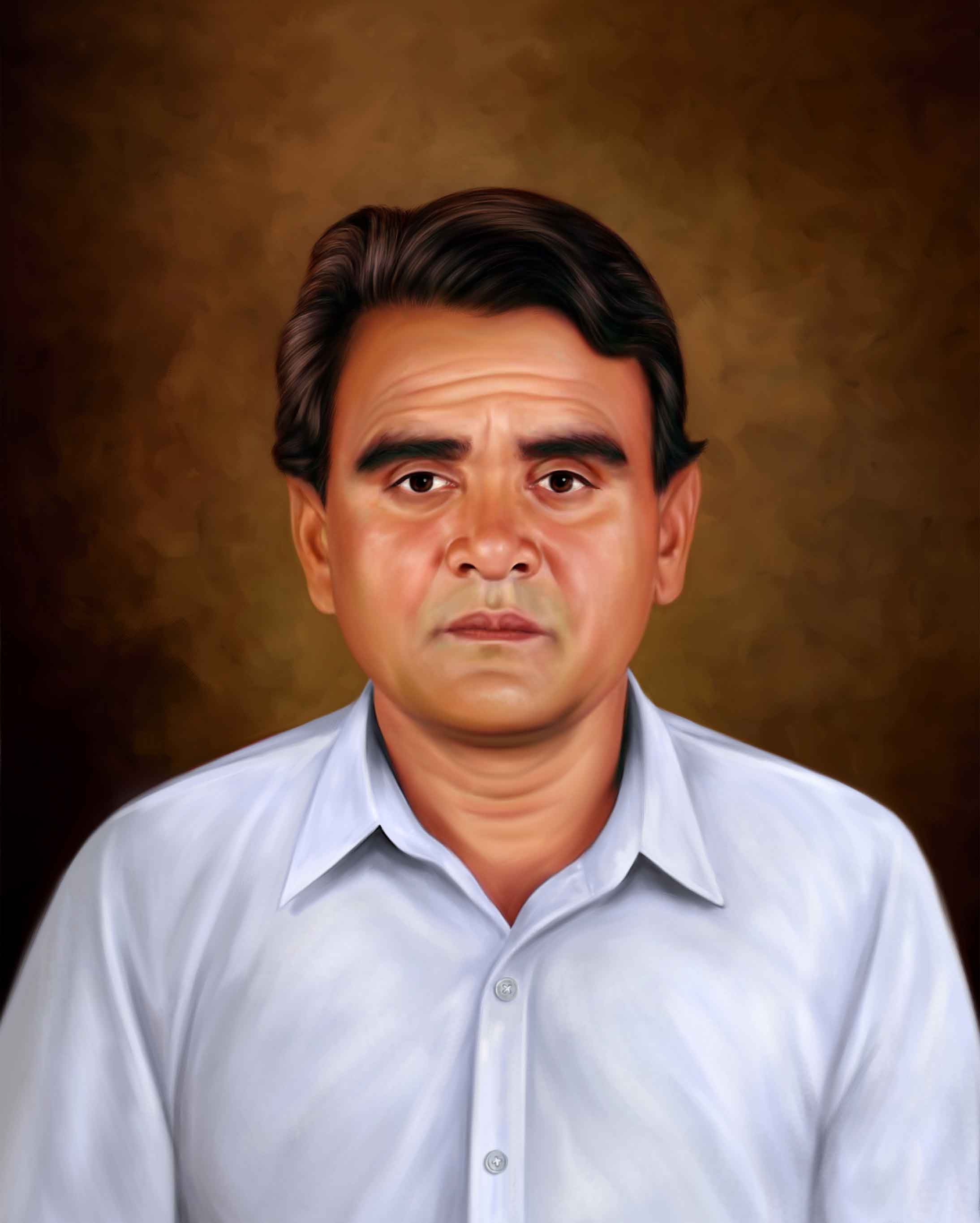 Old Damaged Photo Portrait