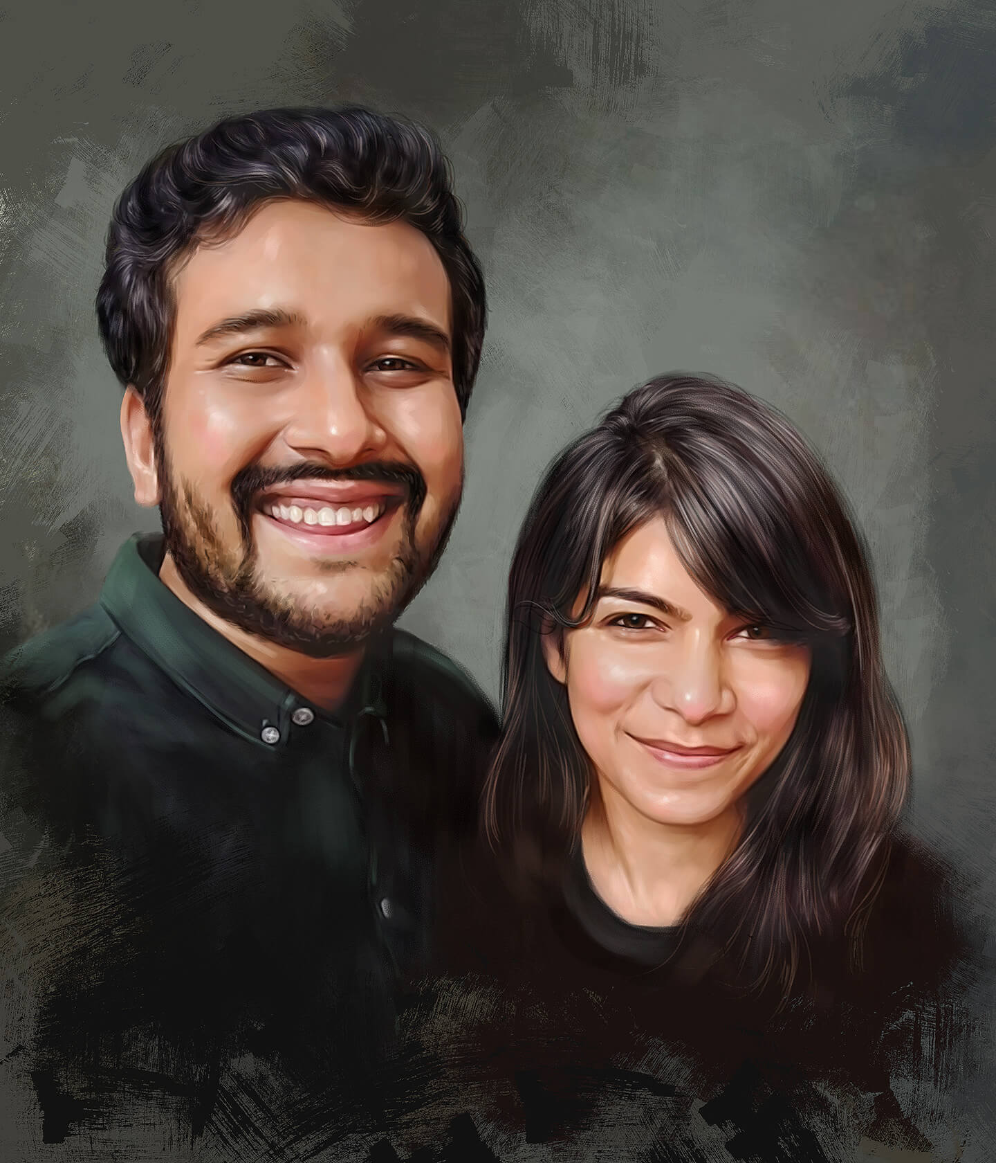 Couple Digital Painting Oilpixel