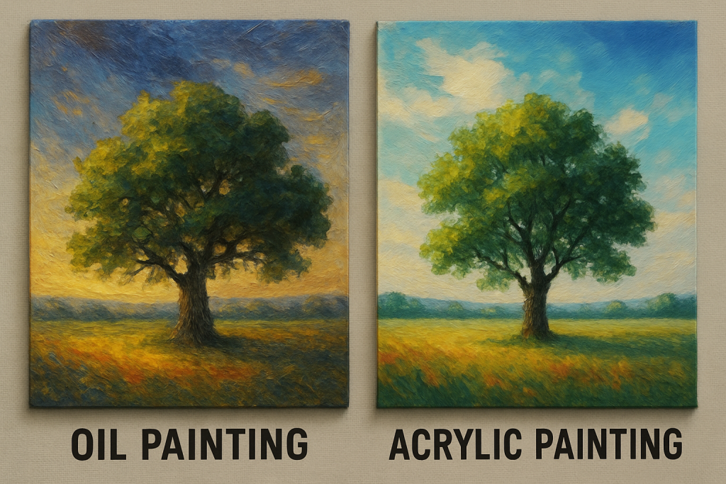 Oil Paintings vs. Acrylic Paintings: 6 Key Differences